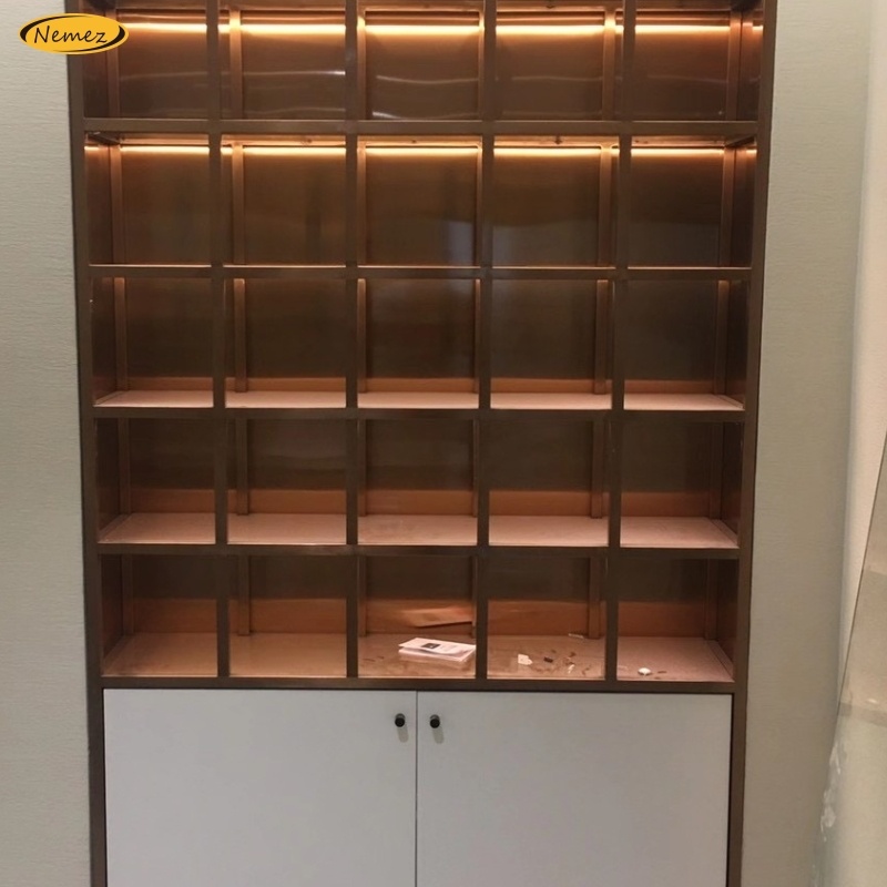 LED Stainless Steel Display Cabinet-Resident Interiors-Bespoke ...