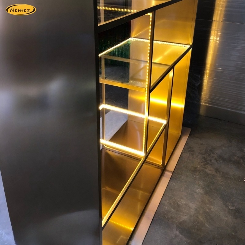 LED Stainless Steel Display Cabinet-Resident Interiors-Bespoke ...