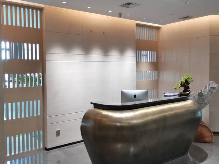Bespoke Stainless Steel Office Reception Desk